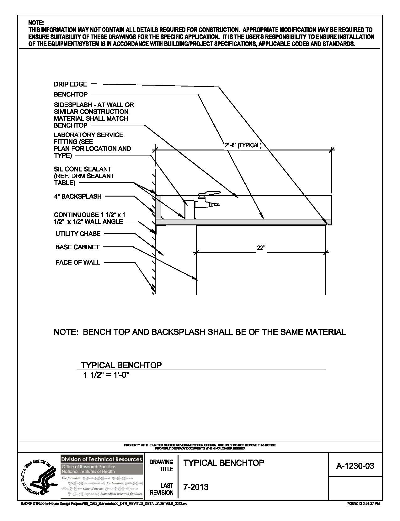 NIH Standard CAD Details